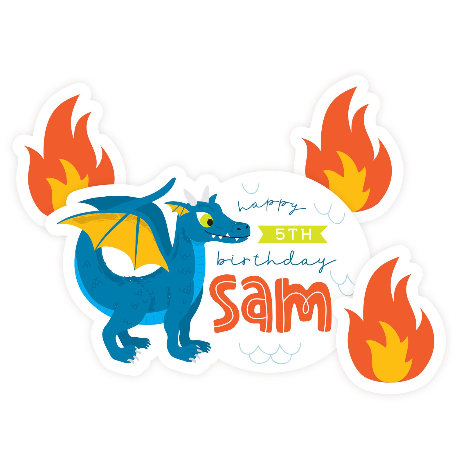 Printable Dragon Cake Topper - Etsy