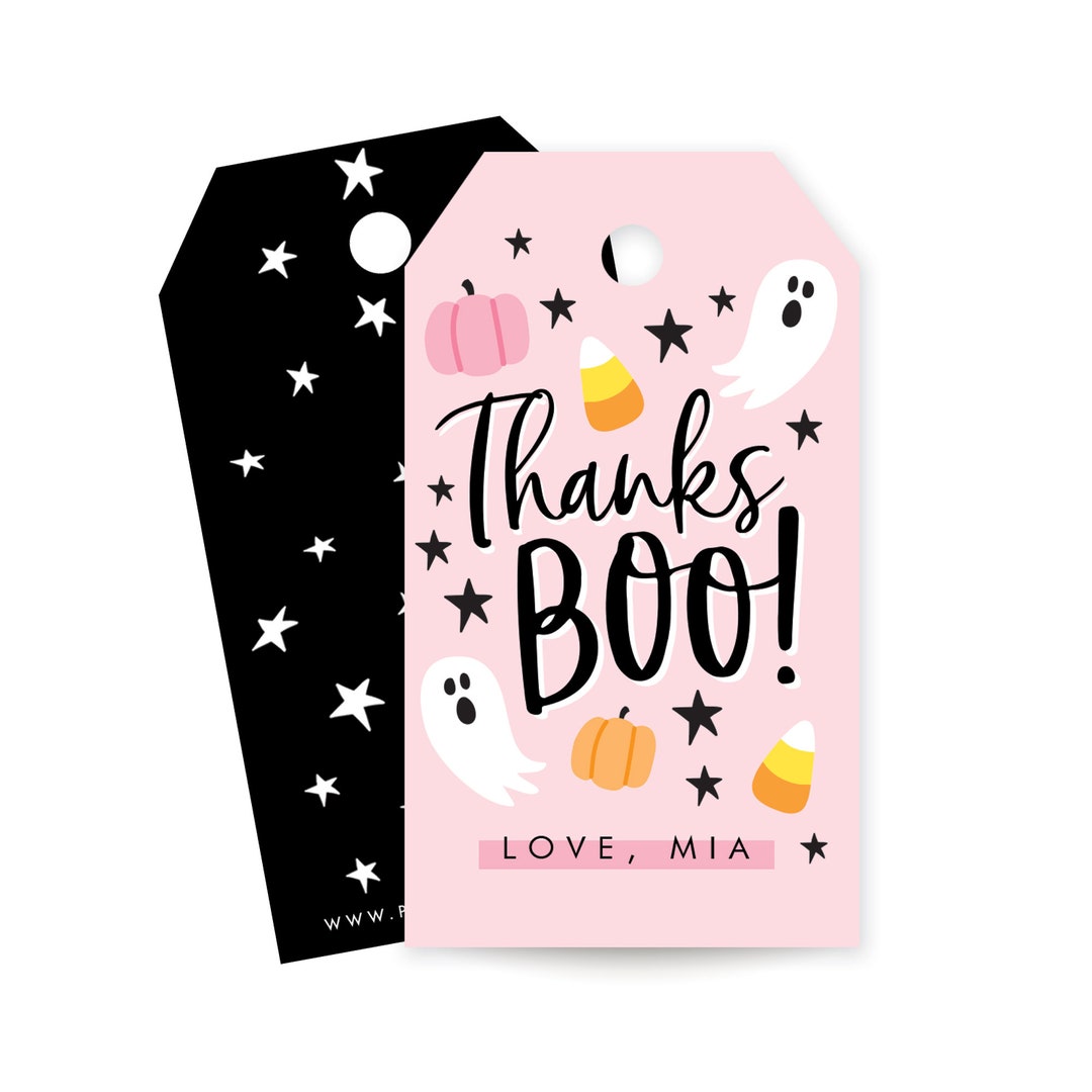 Halloween Party Favor Tags - Hey Boo - Etsy