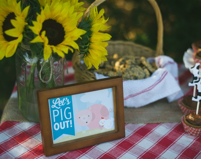 Printable Food Table Sign - Farm Animal Birthday Party - Etsy