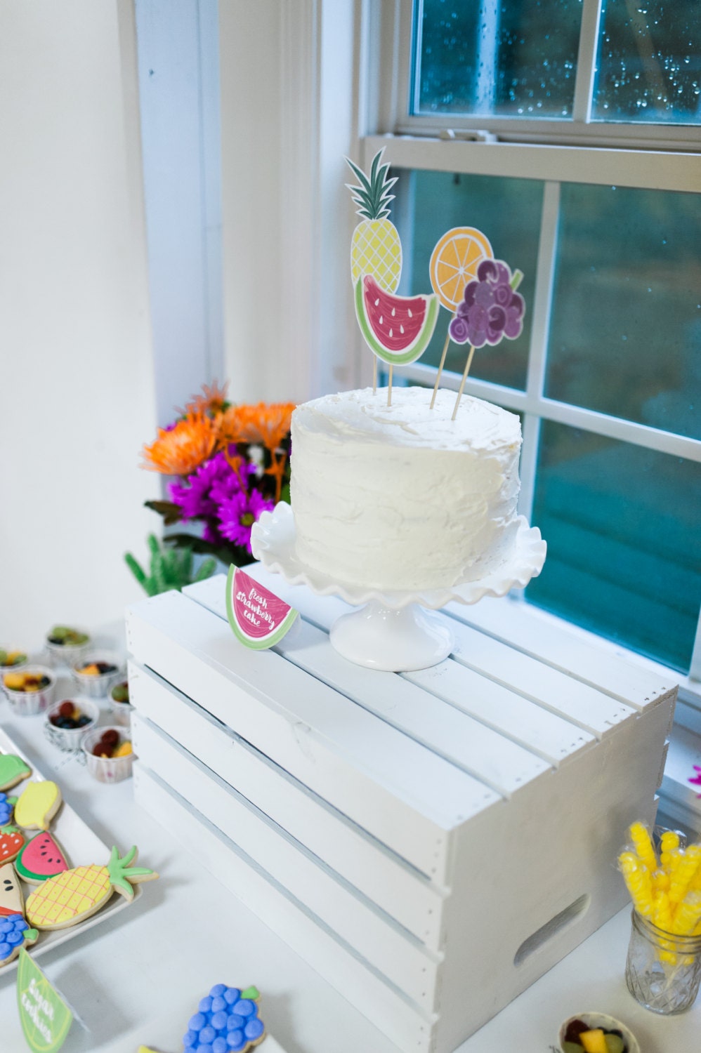 Printable Fruit Cake Toppers - Tutti Frutti Birthday - Etsy