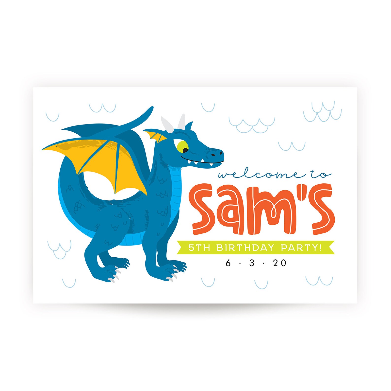 Dragon Birthday Welcome Sign - Etsy