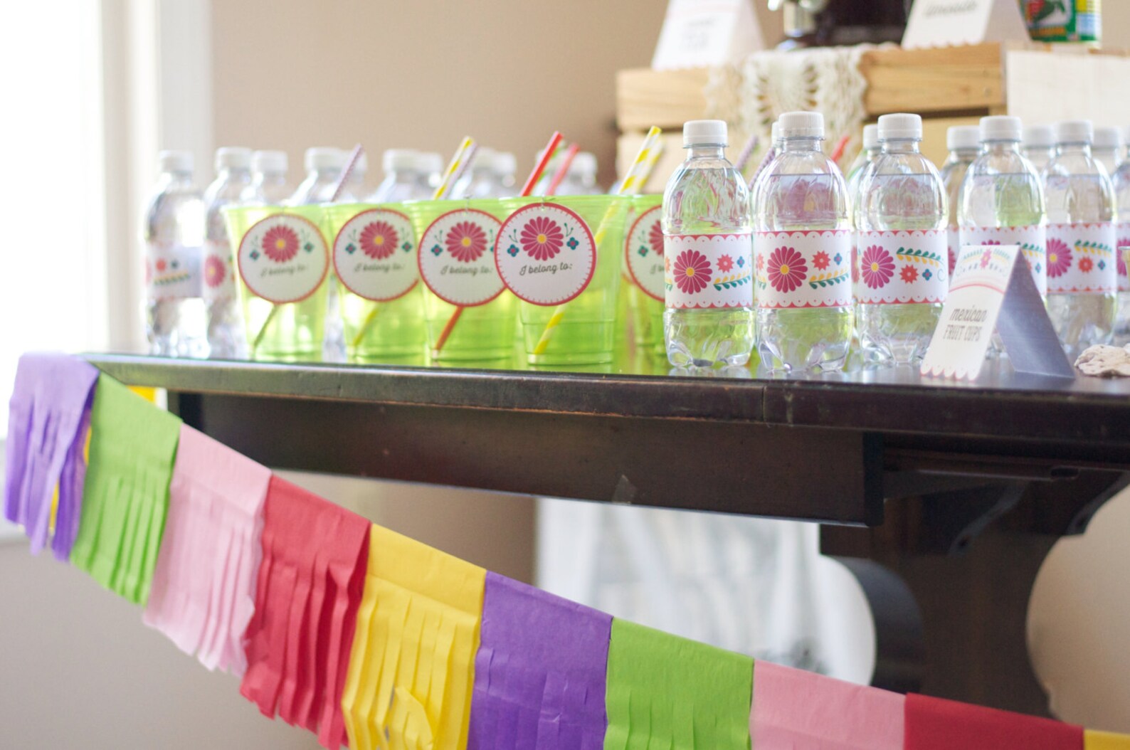 Printable Water Bottle Labels Fiesta Mexican Cinco De | Etsy