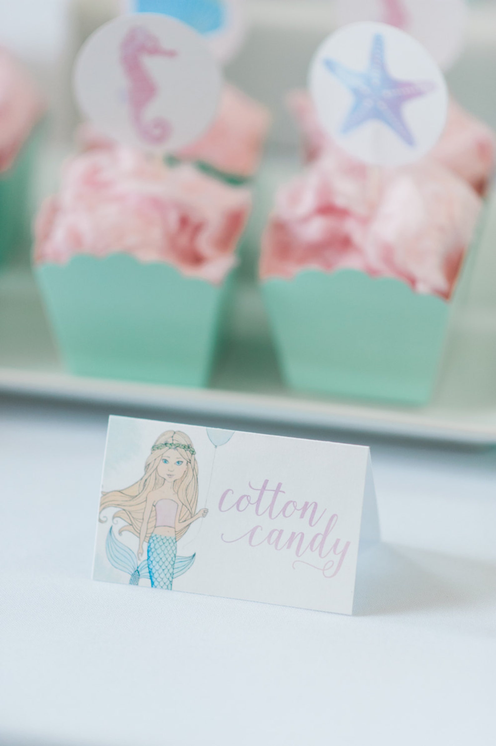 Printable Mermaid Food Labels - Etsy