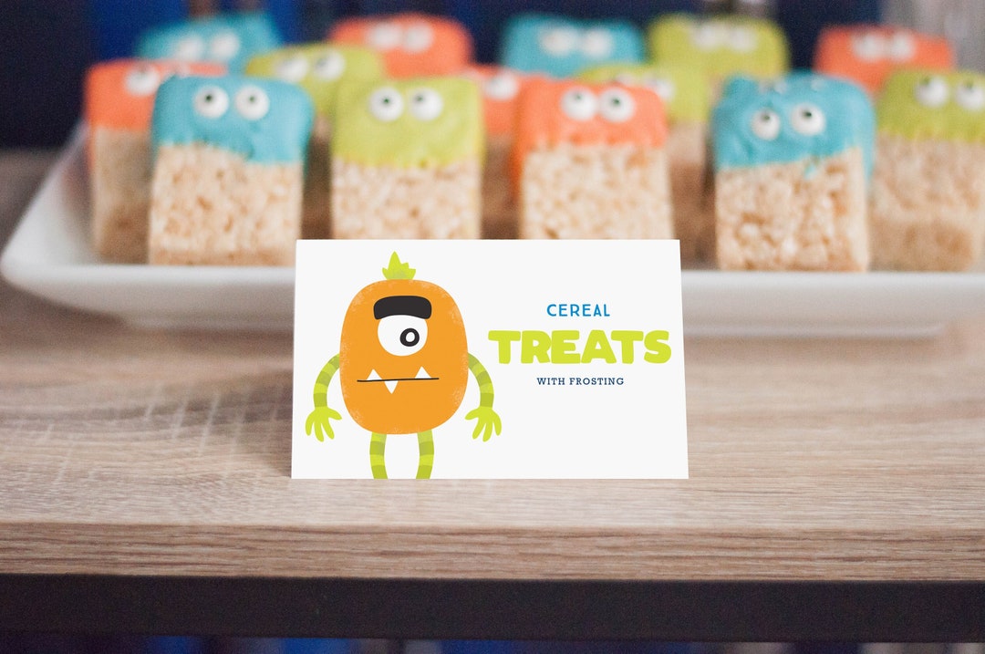 Custom Food Labels - Monster Party - Etsy