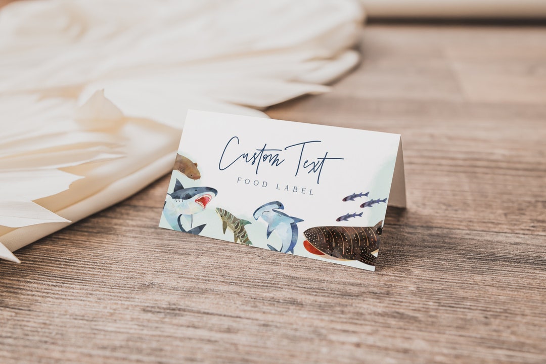 Shark Food Label Template - Shark Infested - Jawsome - Template - First ...