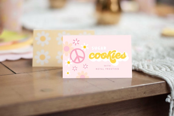 Printable sheet of Food Labels - groovy, hippie, 70s party by Prints ...