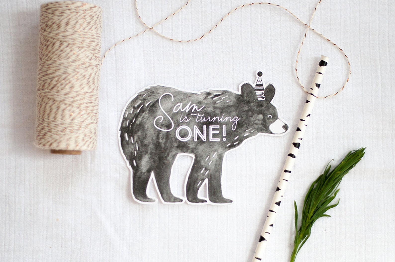 Printable Bear Tags - Man Cub Birthday Party - Etsy