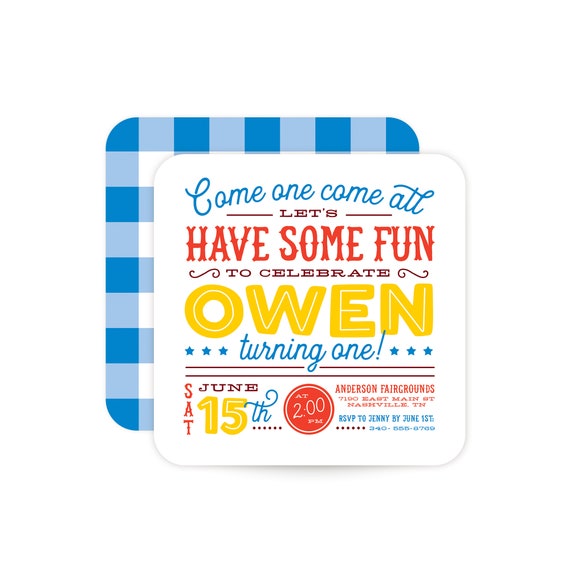 County Fair Birthday Invitation by Prints For Events | Catch My Party