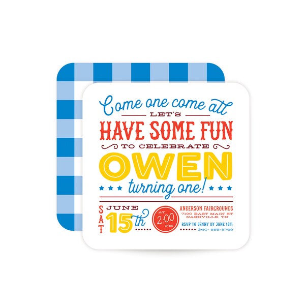 State Fair Birthday Party Invitations - Etsy