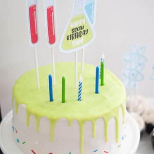 Printable Cake Topper - Science Party - Etsy