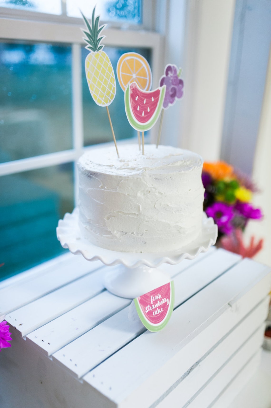 Printable Fruit Cake Toppers - Tutti Frutti Birthday - Etsy