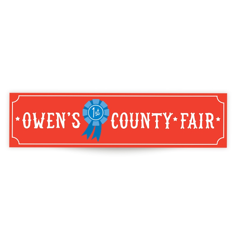 Large Birthday Banner - Welcome Sign - County Fair Birthday - Etsy