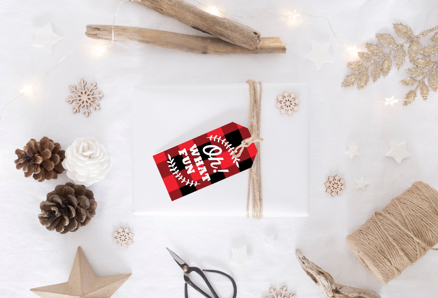 Printable Gift Tags Plaid Christmas Tags - Etsy