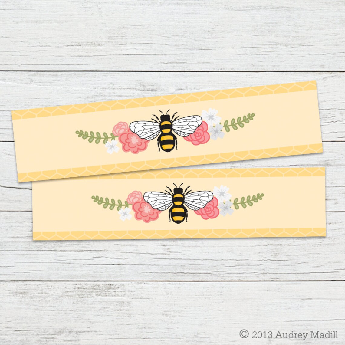 Printable Water Bottle Labels Honey Bee Party | Etsy