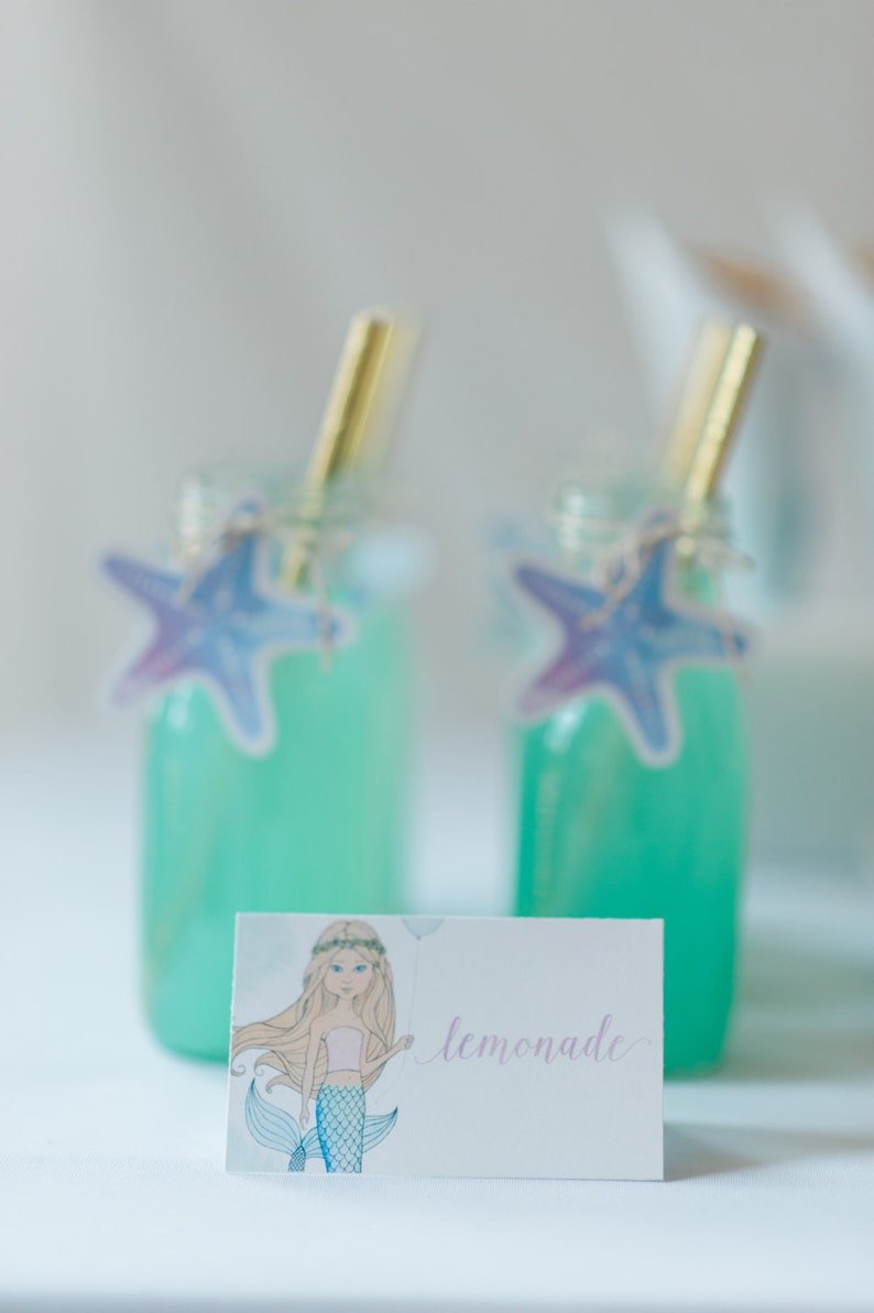 Printable Mermaid Food Labels - Etsy