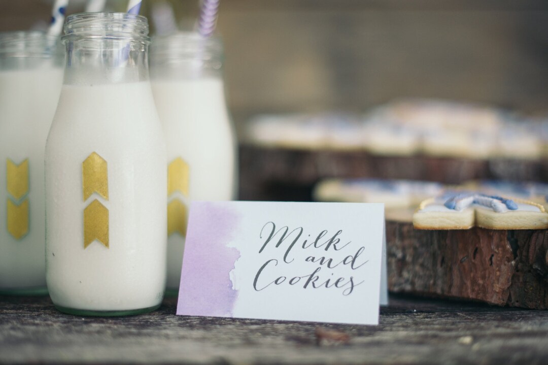 Printable Food Labels - Boho Teepee Floral Birthday Party - Watercolor ...