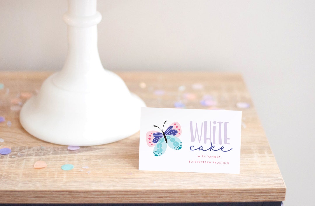 Printable Food Labels - Butterfly Party - Flutter - Etsy