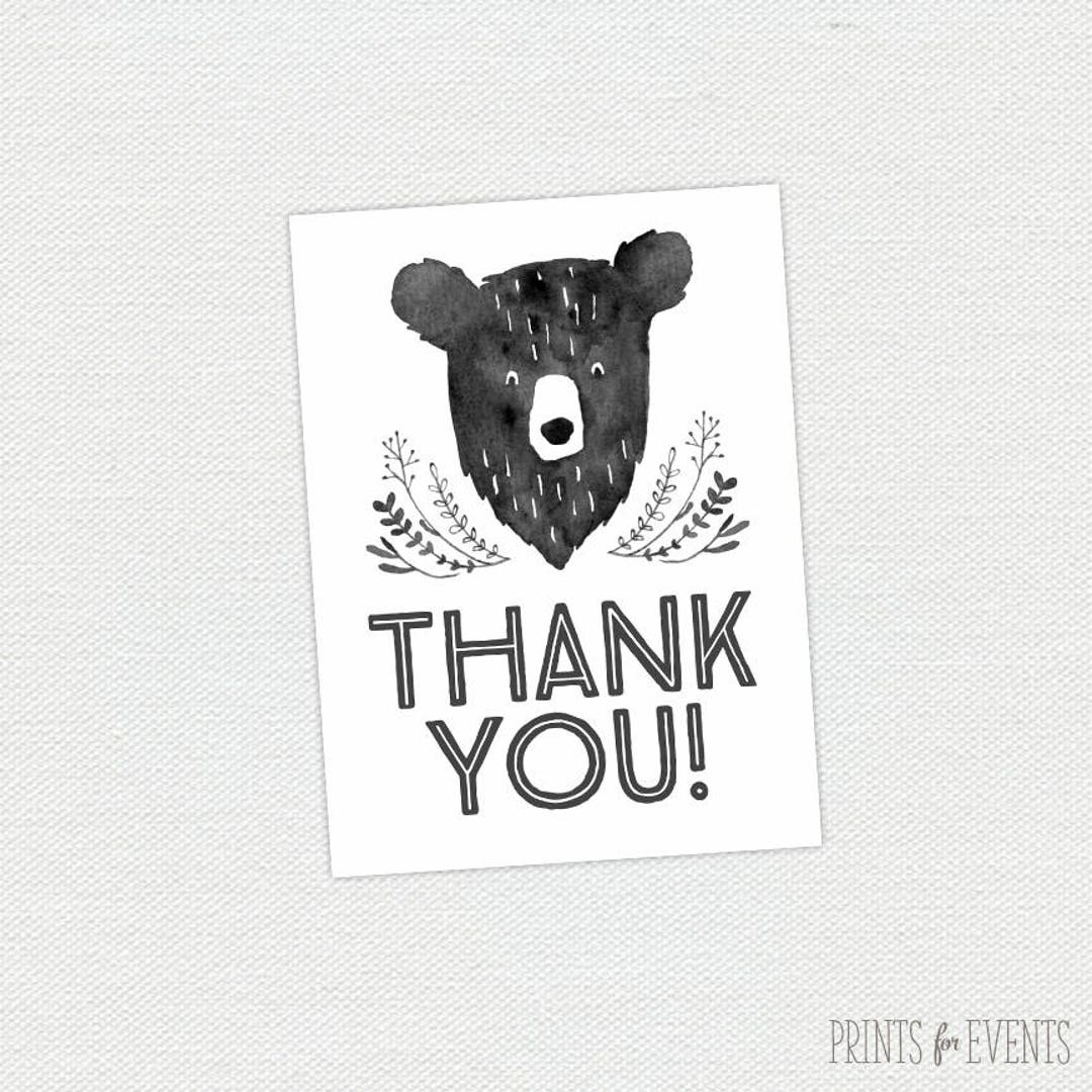 Printable Thank You Card - Man Cub Birthday - Etsy
