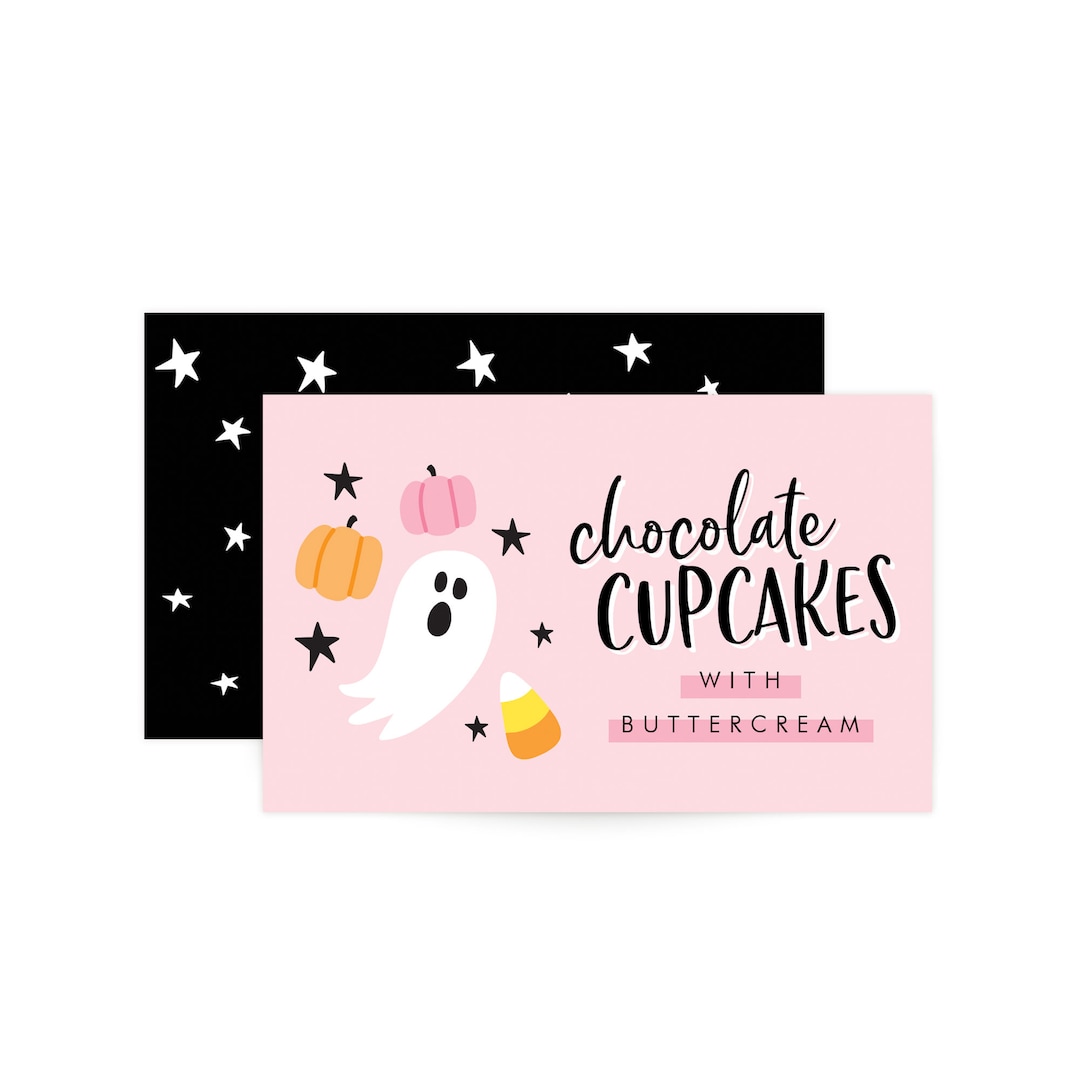 Custom Food Labels - Hey Boo - Halloween - Etsy