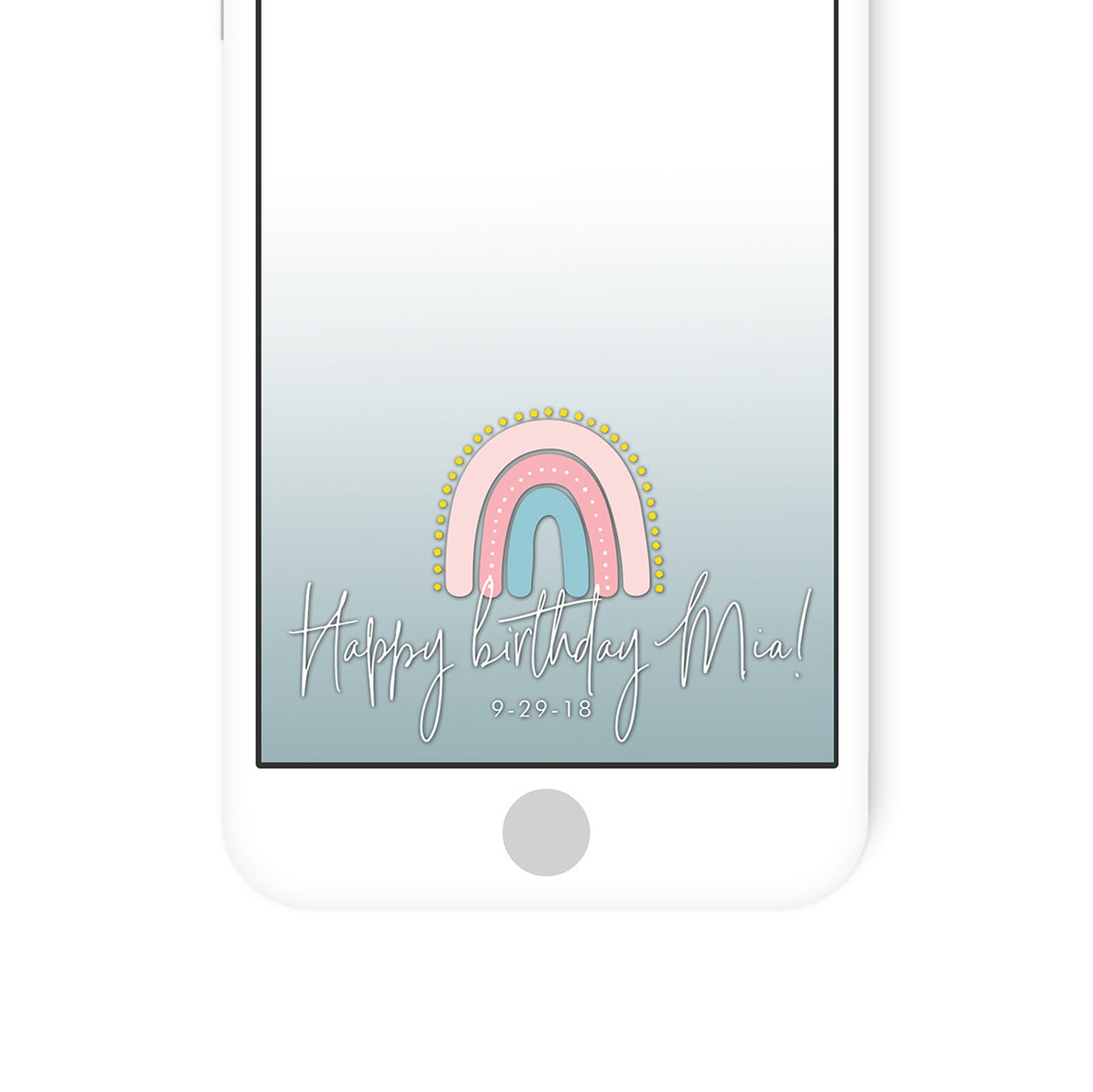 Customized Geo Filter Rainbow Party | Etsy
