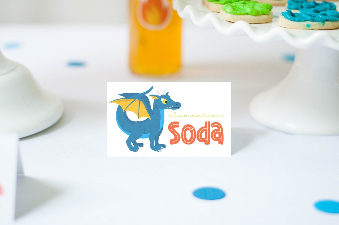 Printable Food Labels - Dragon Party - Etsy