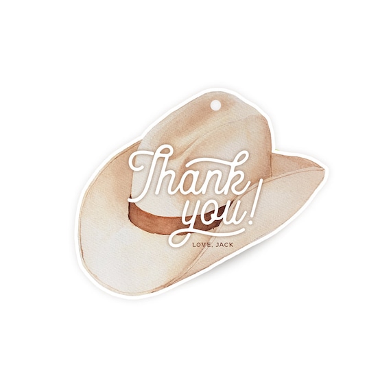 Cowboy Hat Favor Tags - Etsy
