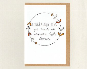 CONGRATULATIONS You Made an Awesome LITTLE HUMAN . Greeting | Etsy