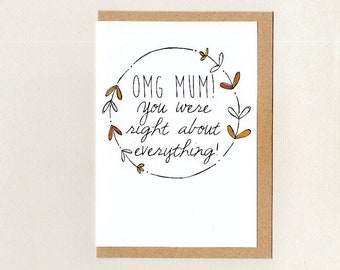 You Were Right Card - Etsy