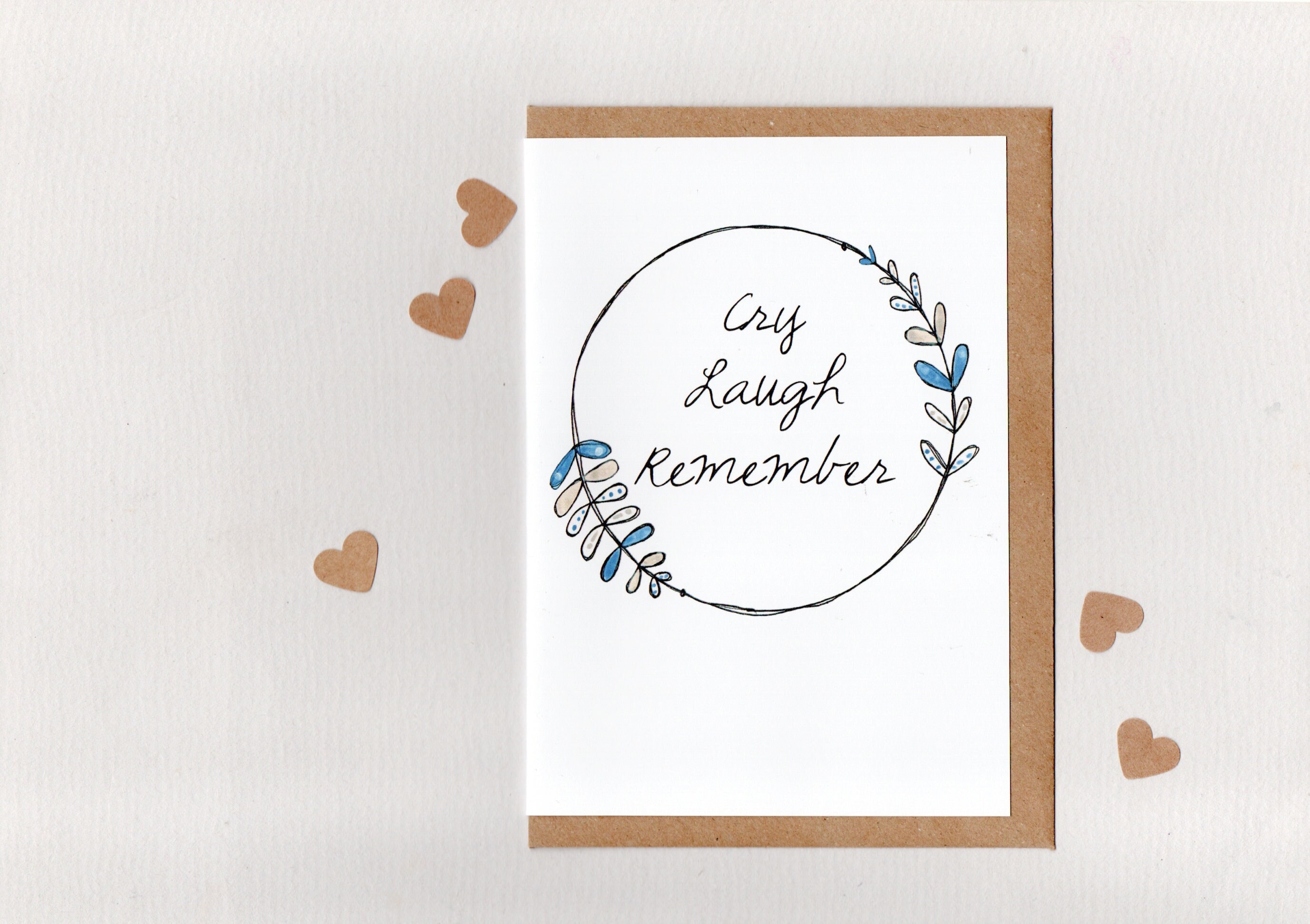 CRY LAUGH REMEMBER . Sympathy Card . Bereavement . Loss . - Etsy Australia