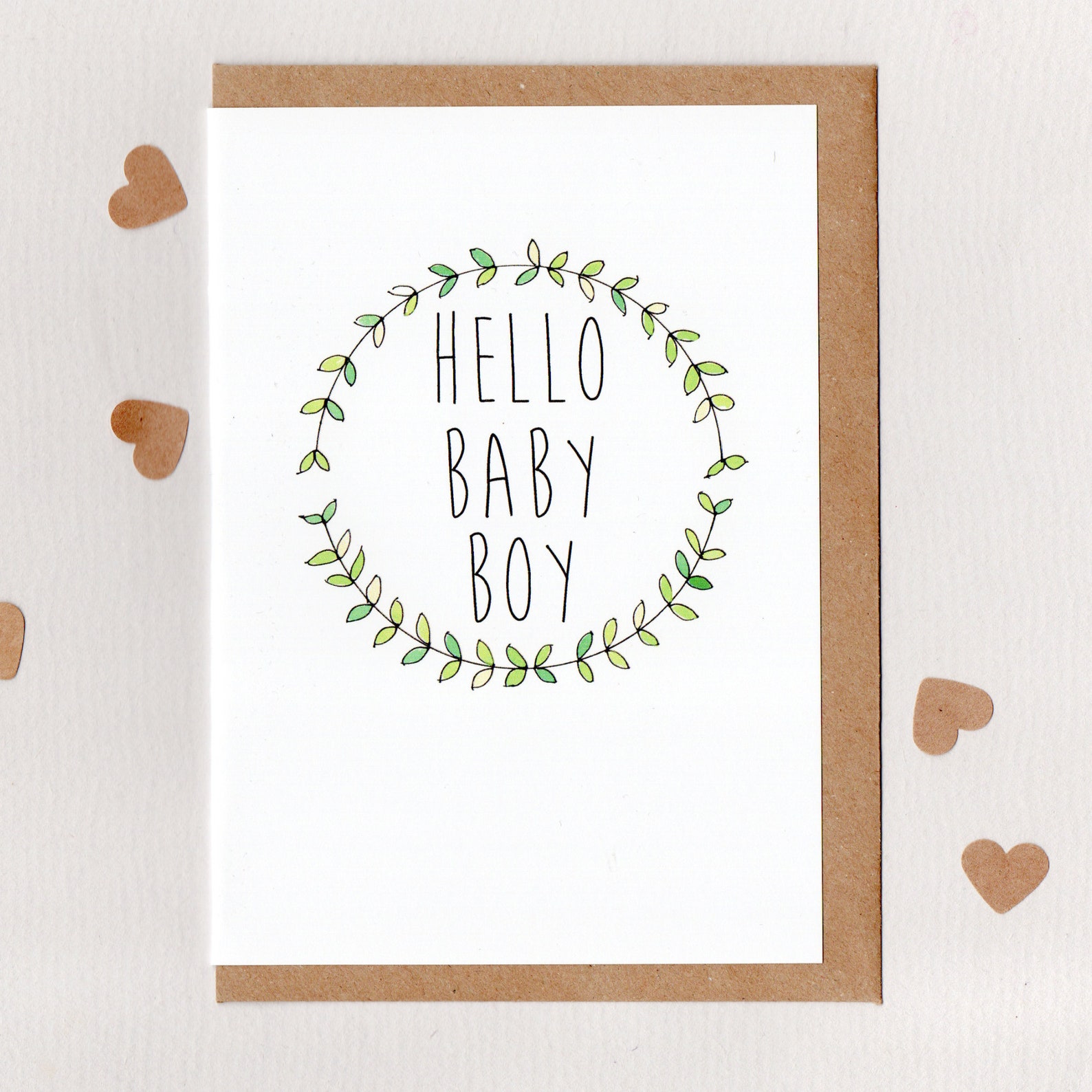HELLO BABY . Greeting Card . Nursery Decor . New Baby Welcome Boy Girl ...