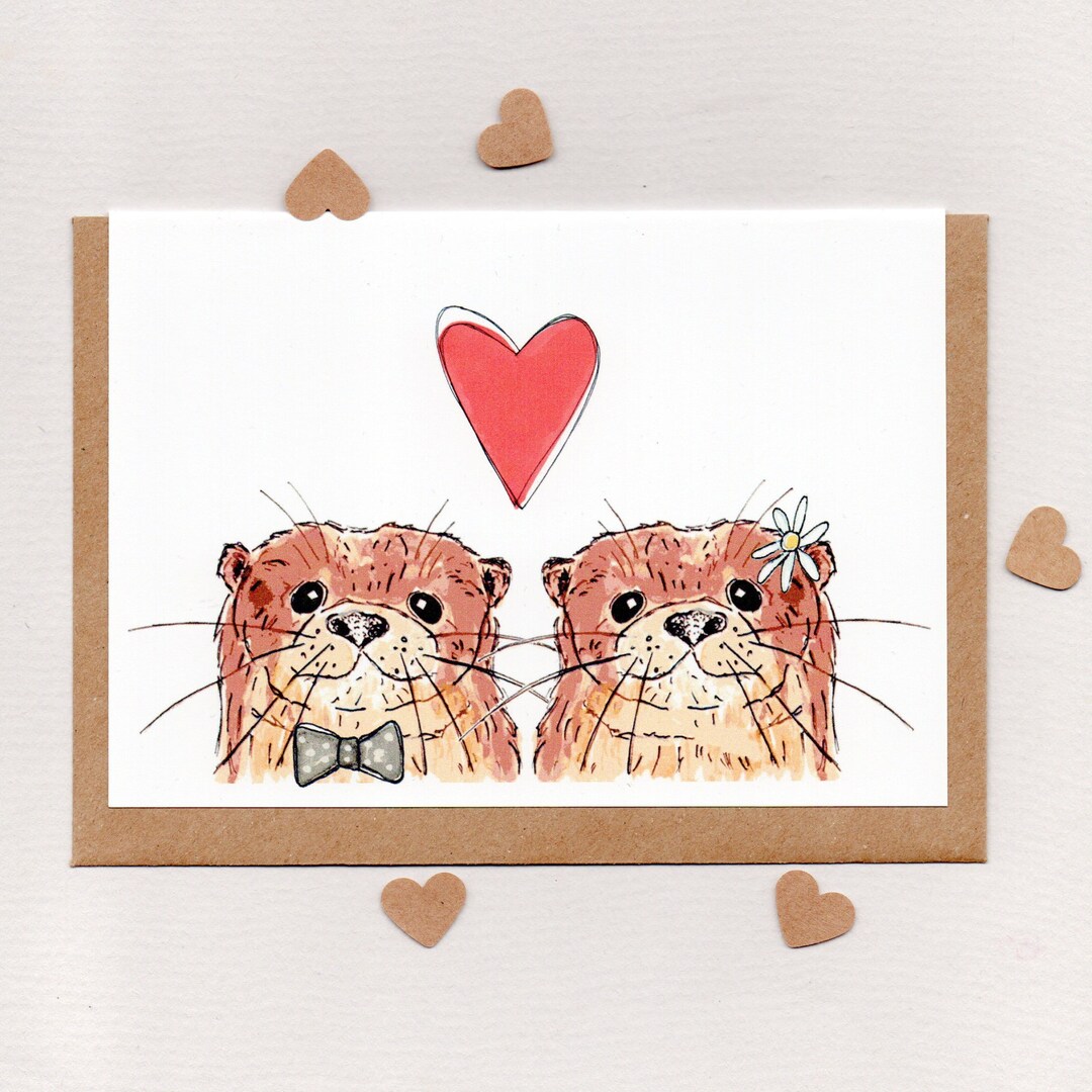 SIGNIFICANT OTTERS . Greeting Card . Otter . Wedding - Etsy