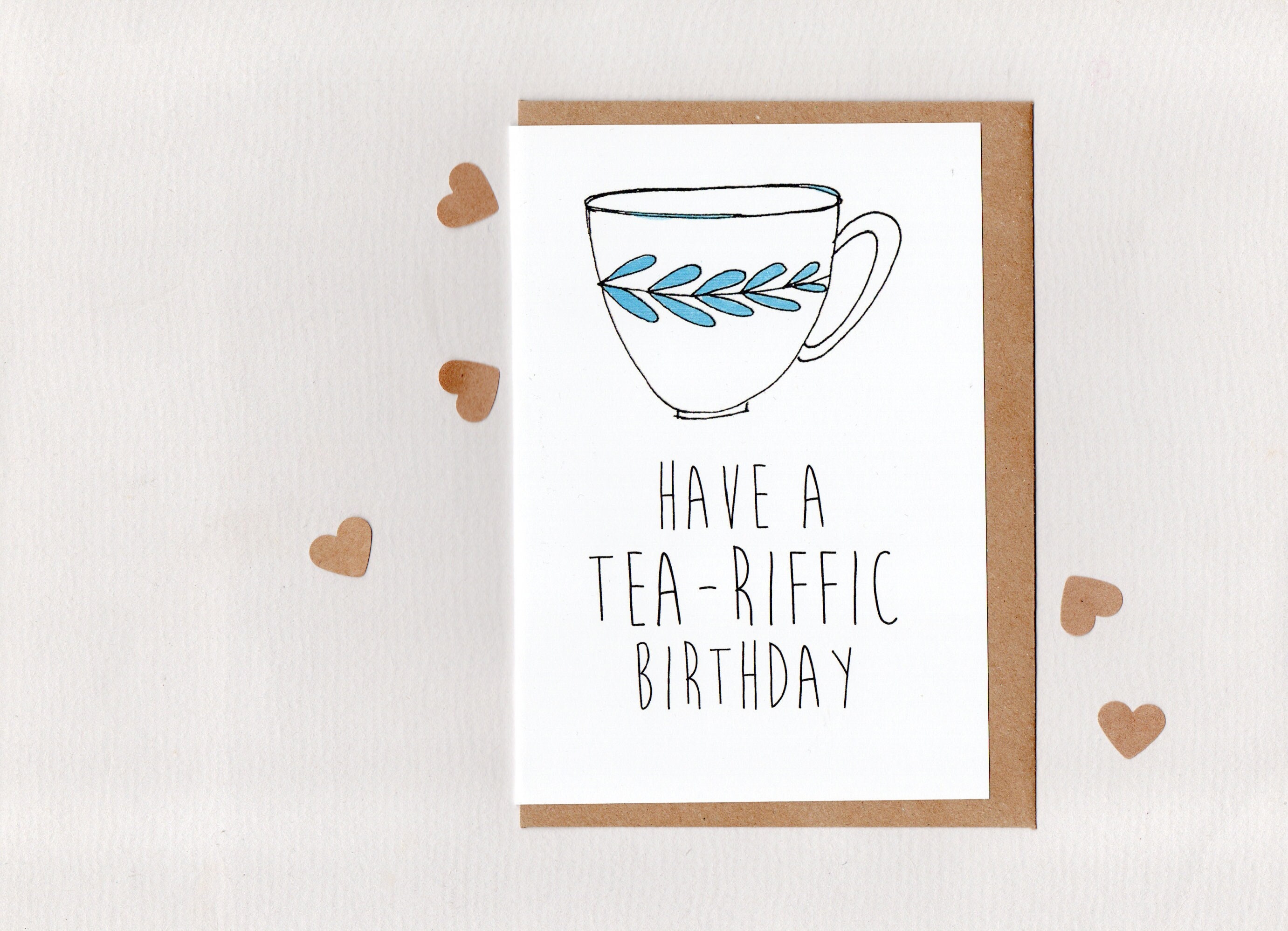 Have a TEA-RIFFIC BIRTHDAY . Greeting Card . Birthday Card . - Etsy