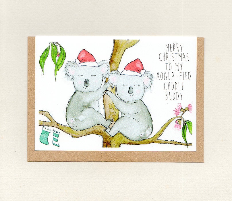 Happy BIRTHDAY to My KOALAFIED Cuddle BUDDY . Greeting Card . - Etsy ...