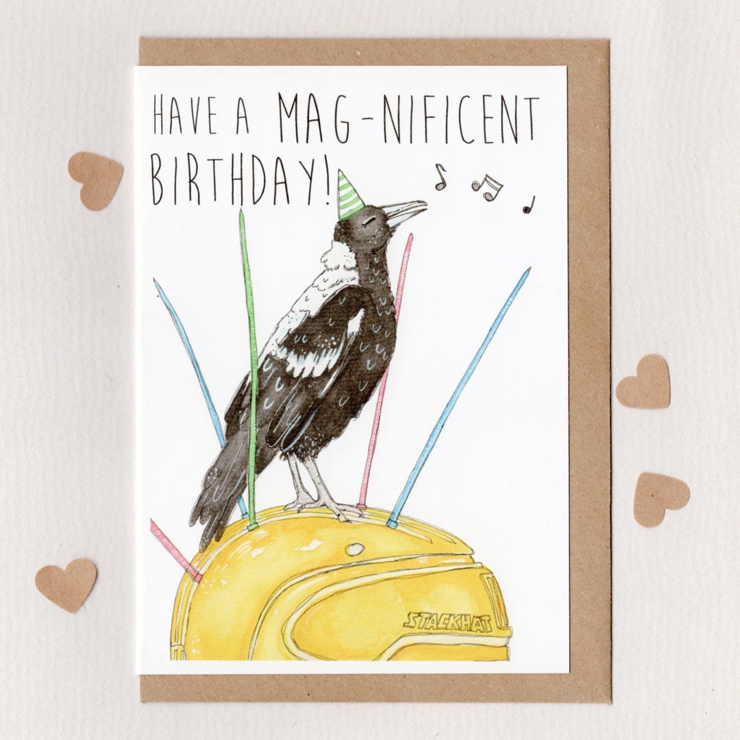 Have a MAG-NIFICENT BIRTHDAY . Birthday Card . Australian Magpie ...