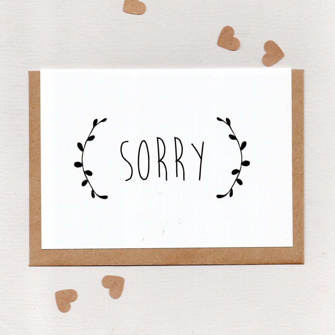 SORRY . Greeting Card . Apology . Sympathy . I'm Sorry . - Etsy Australia