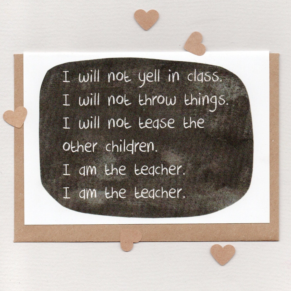 RESPECT to the TEACHER . Teacher Thank You Card . Greeting Card . Funny ...