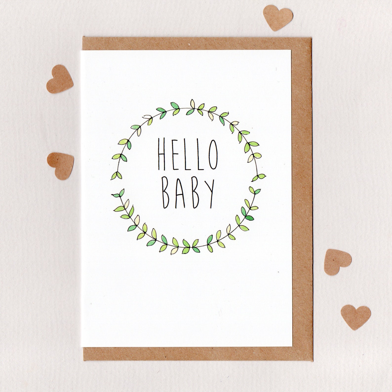 HELLO BABY . Greeting Card . Nursery Decor . New Baby Welcome Boy Girl ...