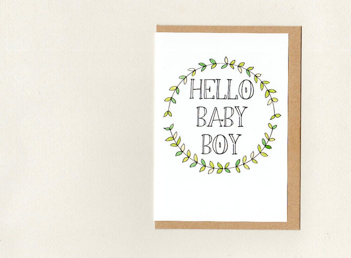 HELLO BABY . Greeting Card . Nursery Decor . New Baby Welcome | Etsy