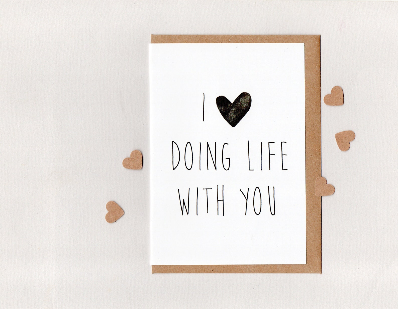 I Love Doing LIFE With You . Greeting Card . Art Card . Valentines Love ...