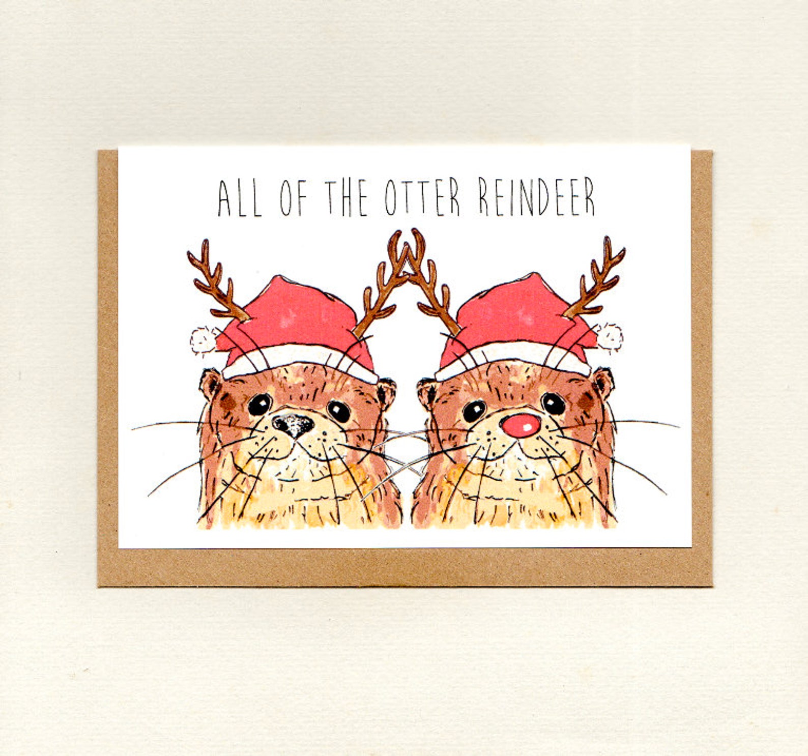 Merry CHRISTMAS to My SIGNIFICANT OTTER . Greeting Card . - Etsy Australia