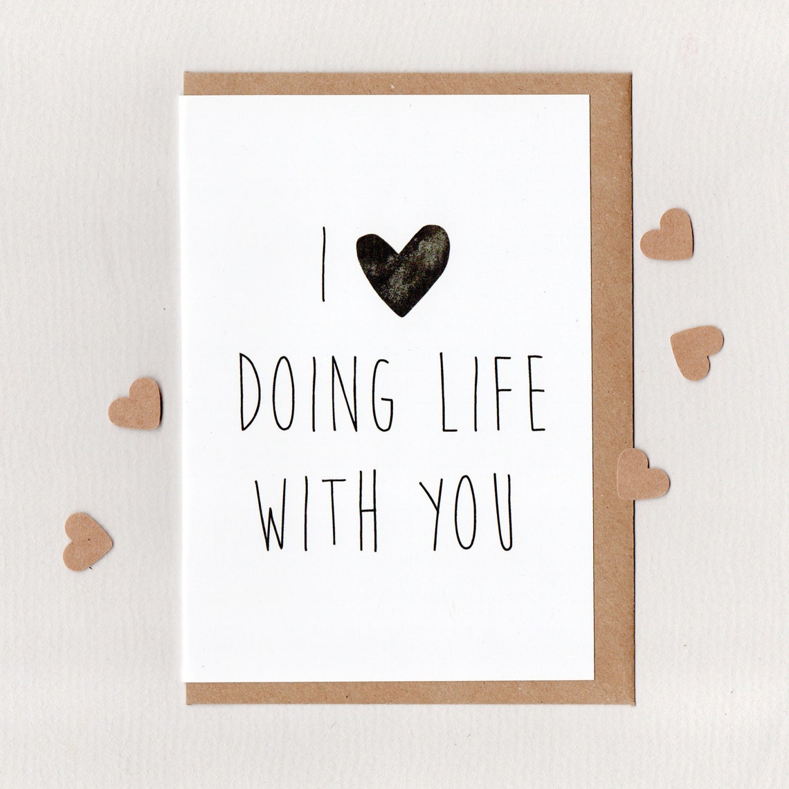 I Love Doing LIFE With You . Greeting Card . Art Card . - Etsy Australia