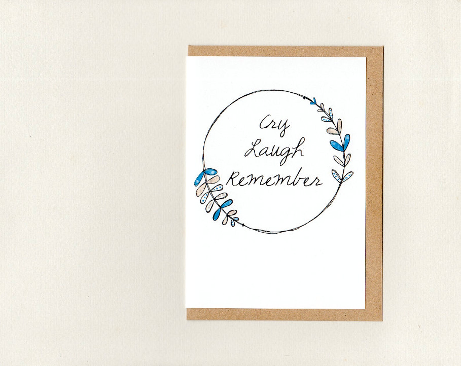 CRY LAUGH REMEMBER . Sympathy Card . Bereavement . Loss . | Etsy Australia