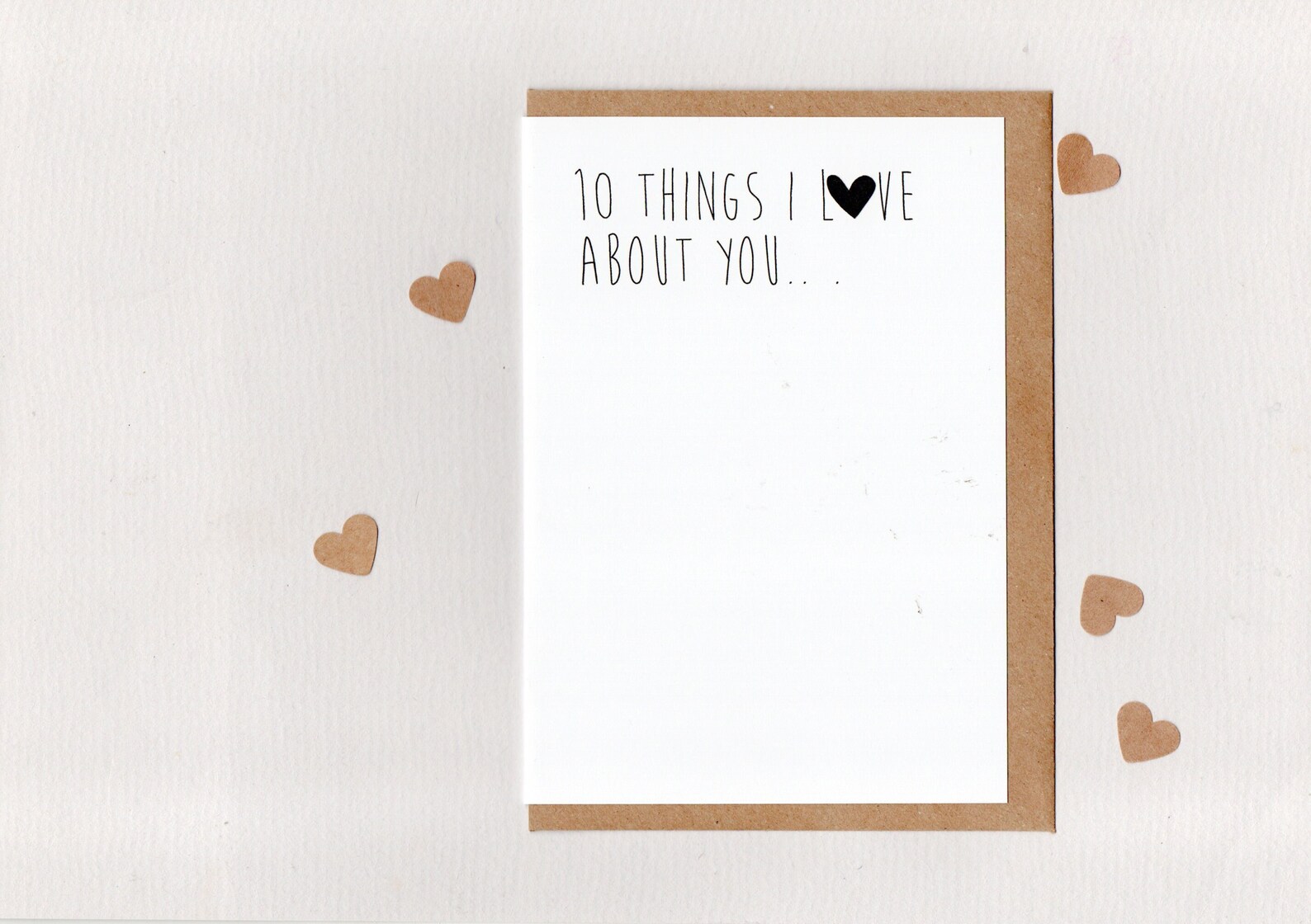 10 Things I Love About YOU . Greeting Card . Valentines Wedding Love ...