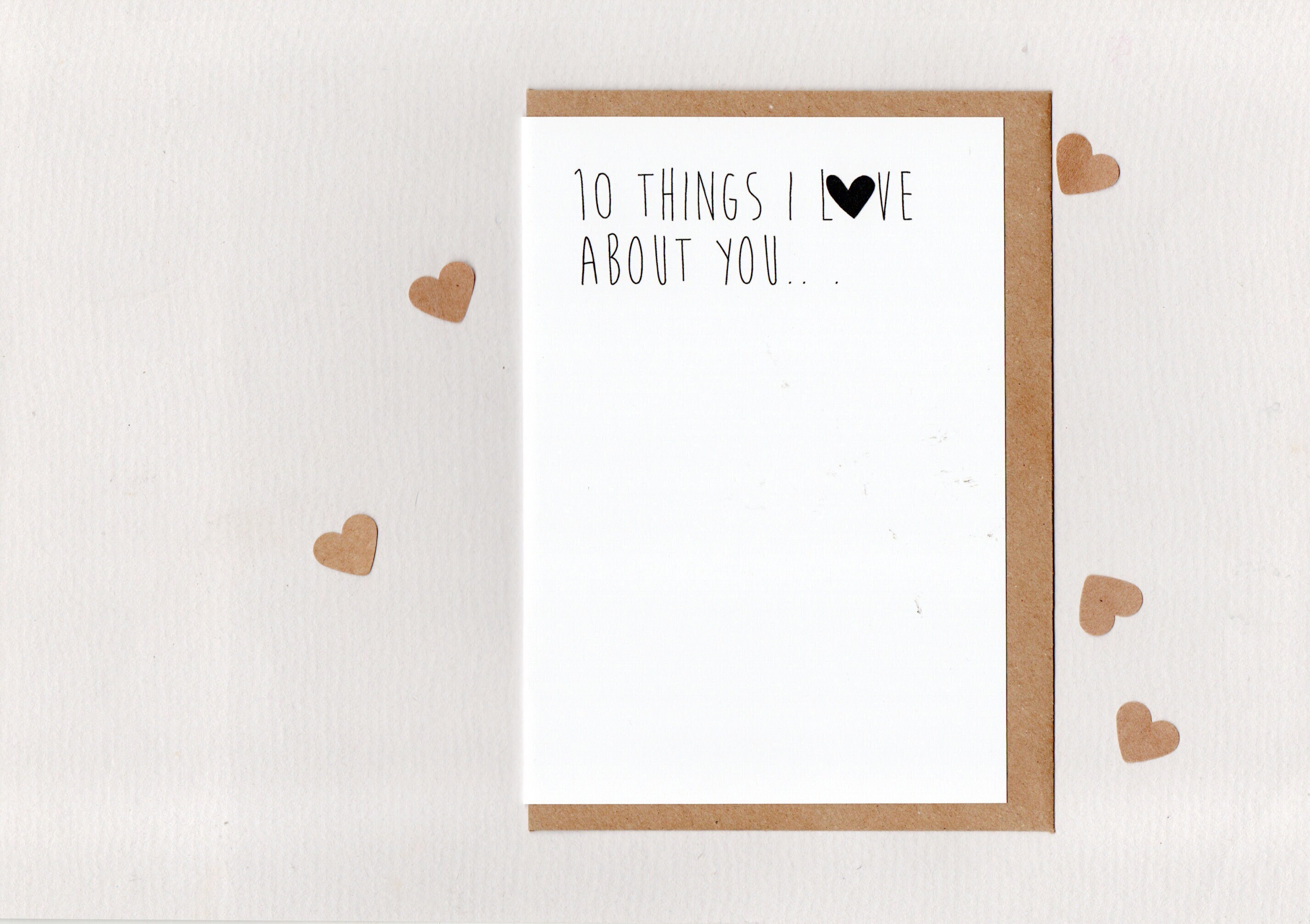 10 Things I Love About YOU . Greeting Card . Valentines - Etsy Australia