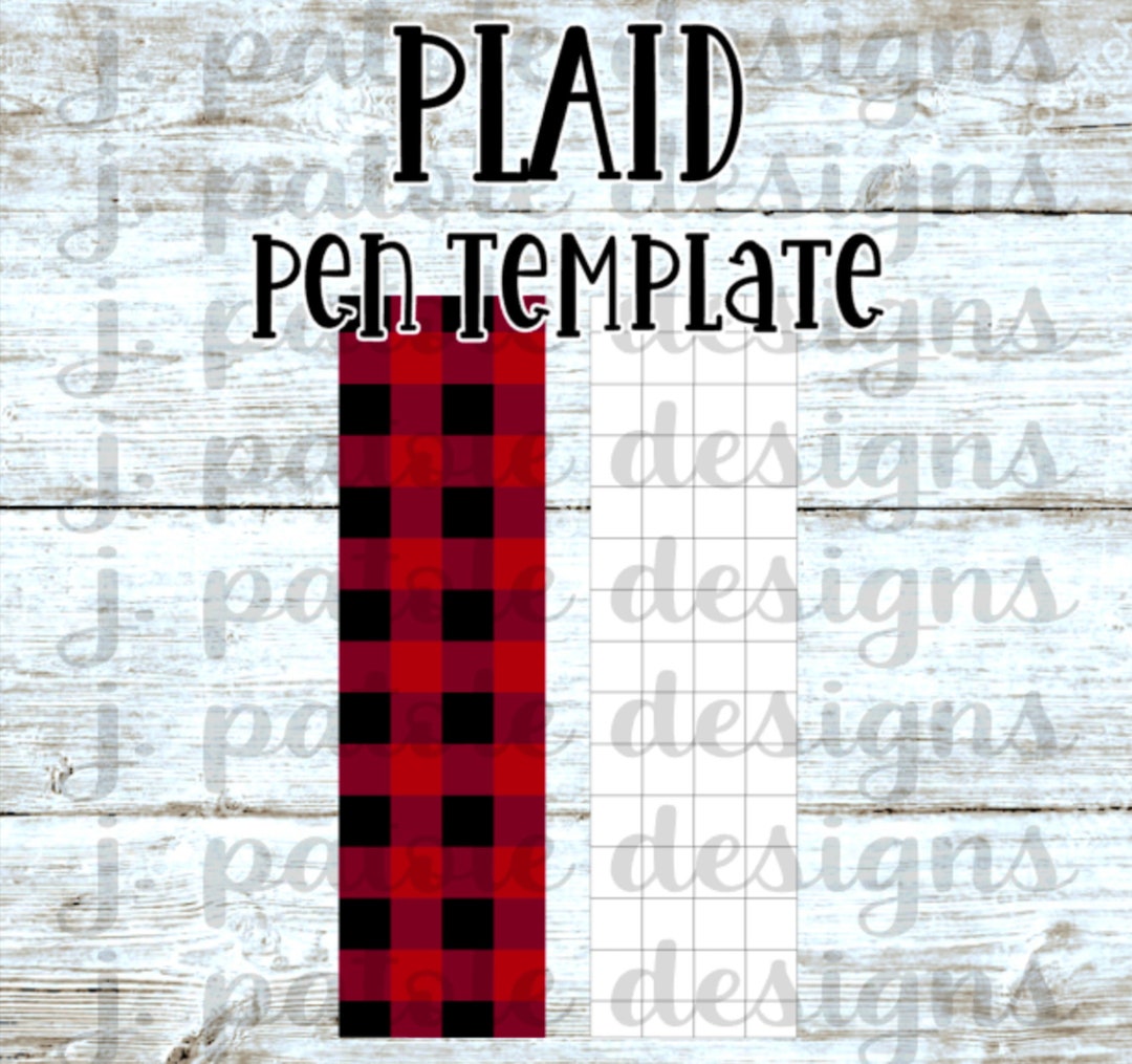 Plaid Template for Inkjoy Pens - Etsy