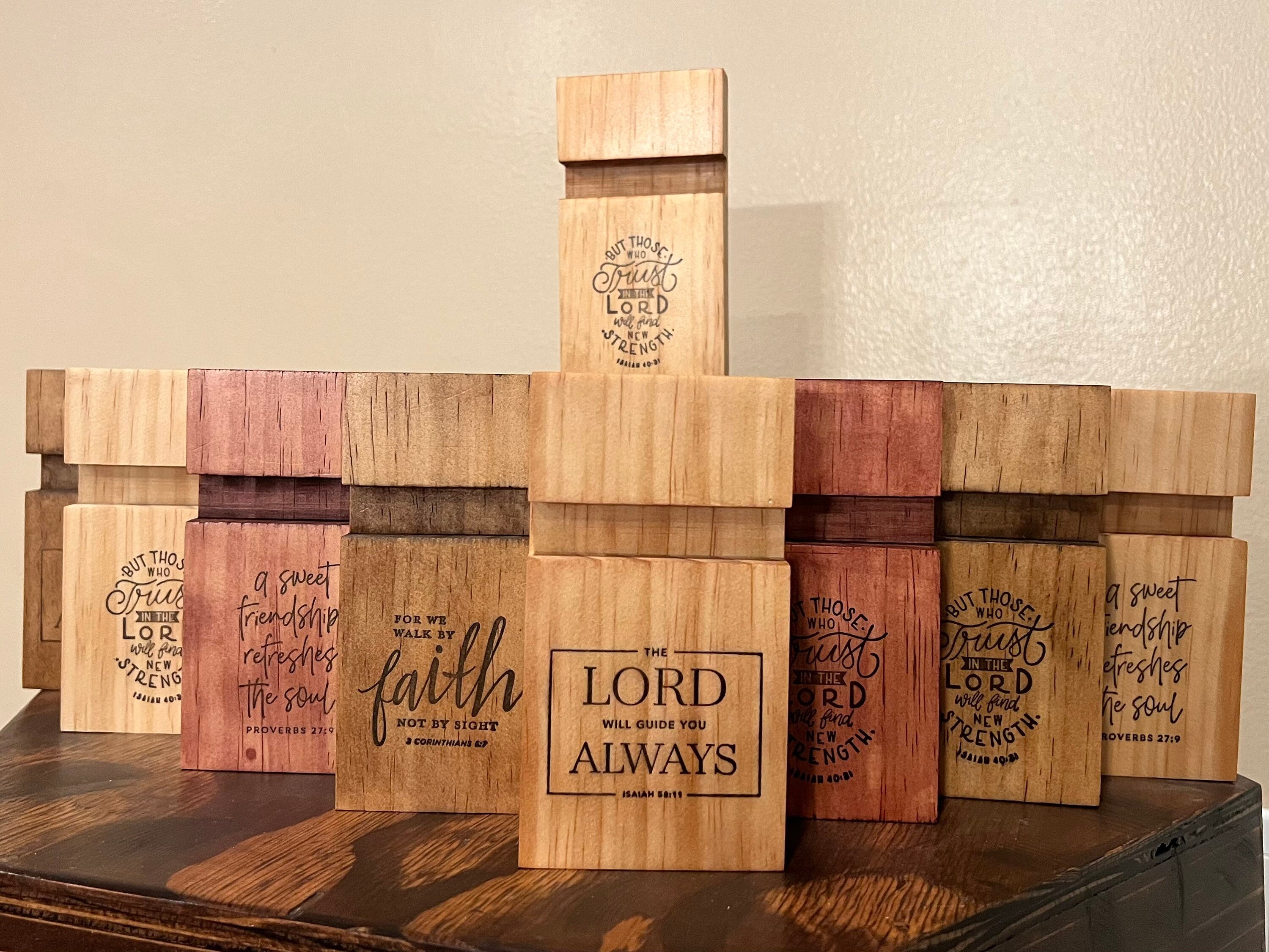 Solid Wood Cell Phone Stand / iPad Stand/ Scripture Bible Verse ...