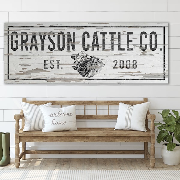 Rustic Last Name Home Sign - Etsy