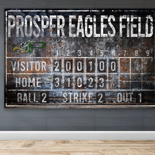 Custom Baseball Scoreboard Sign Vintage Distressed Rustic - Etsy