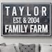 Personalized Family Farm Sign, Farmhouse Sign, Wedding Gift, Custom ...
