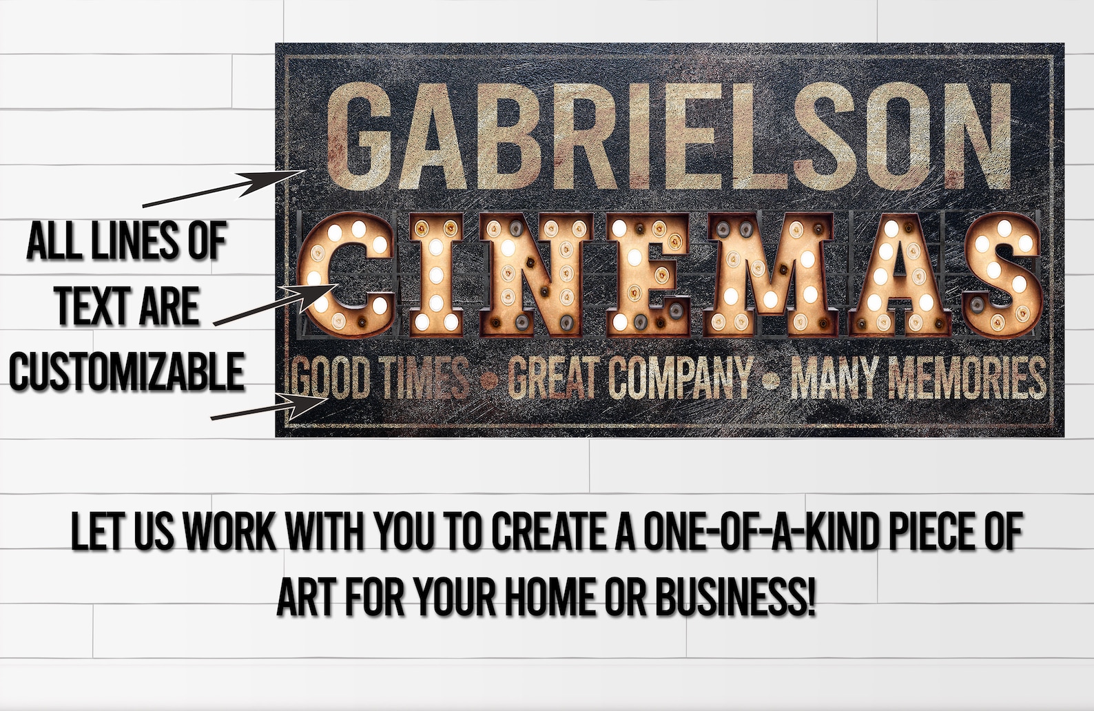 Personalized Cinema Sign Media Room Decor Movie Room Sign - Etsy
